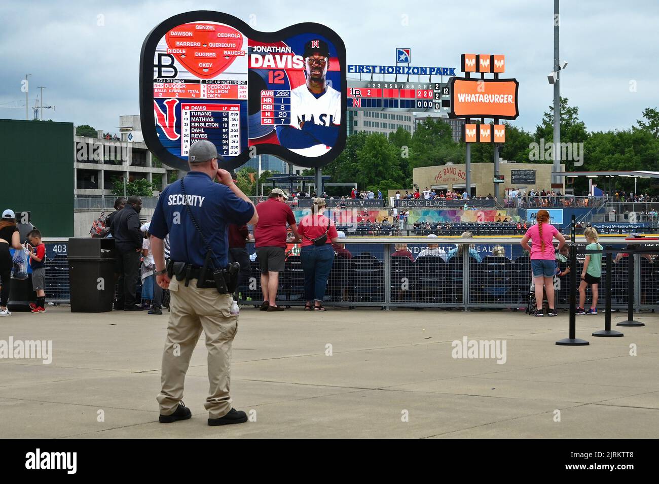 Anzeigetafel im First Horizon Park, Baseball Stadion in Germantown ...