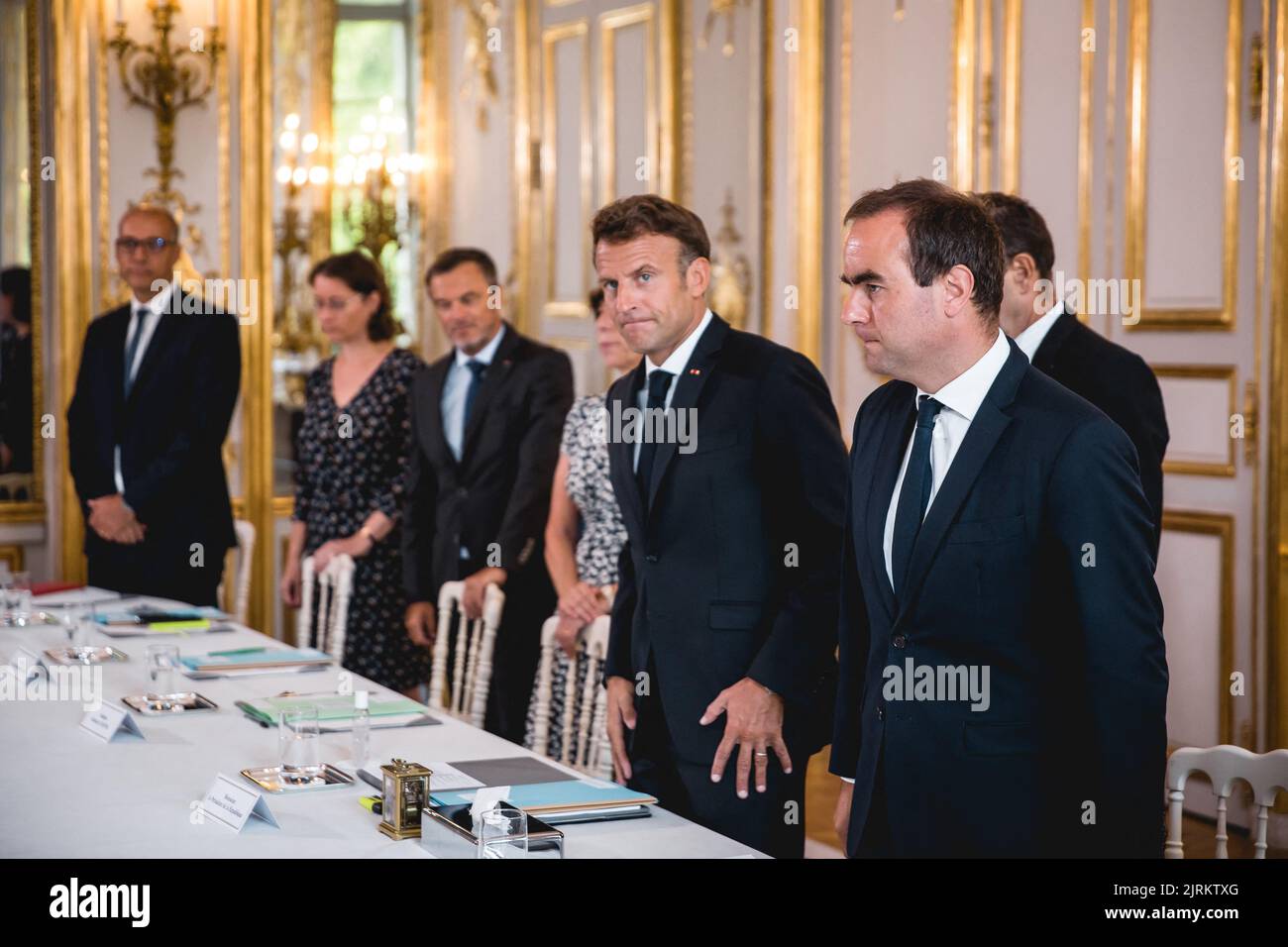 French President Emmanuel Macron meets the Director General of the ...
