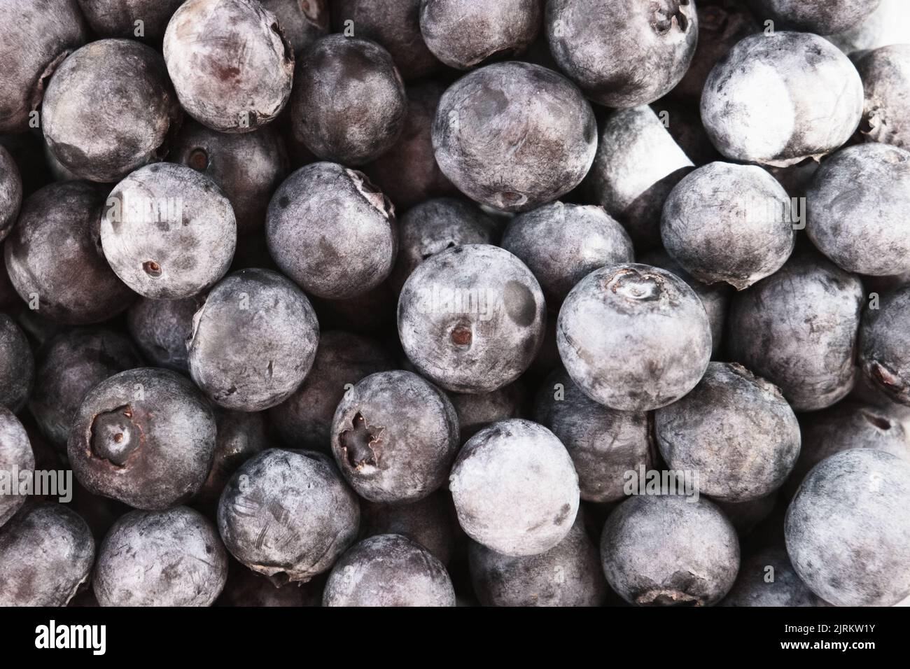 diet natural blueberries in the basket, top view, ripe blue berries on ...