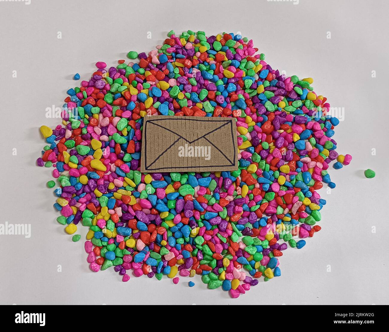 Envelope Colorful Stones Background Stock Photo - Alamy
