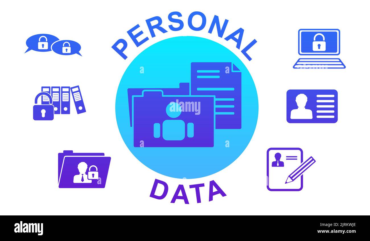 Illustration of a personal data concept Stock Photo - Alamy
