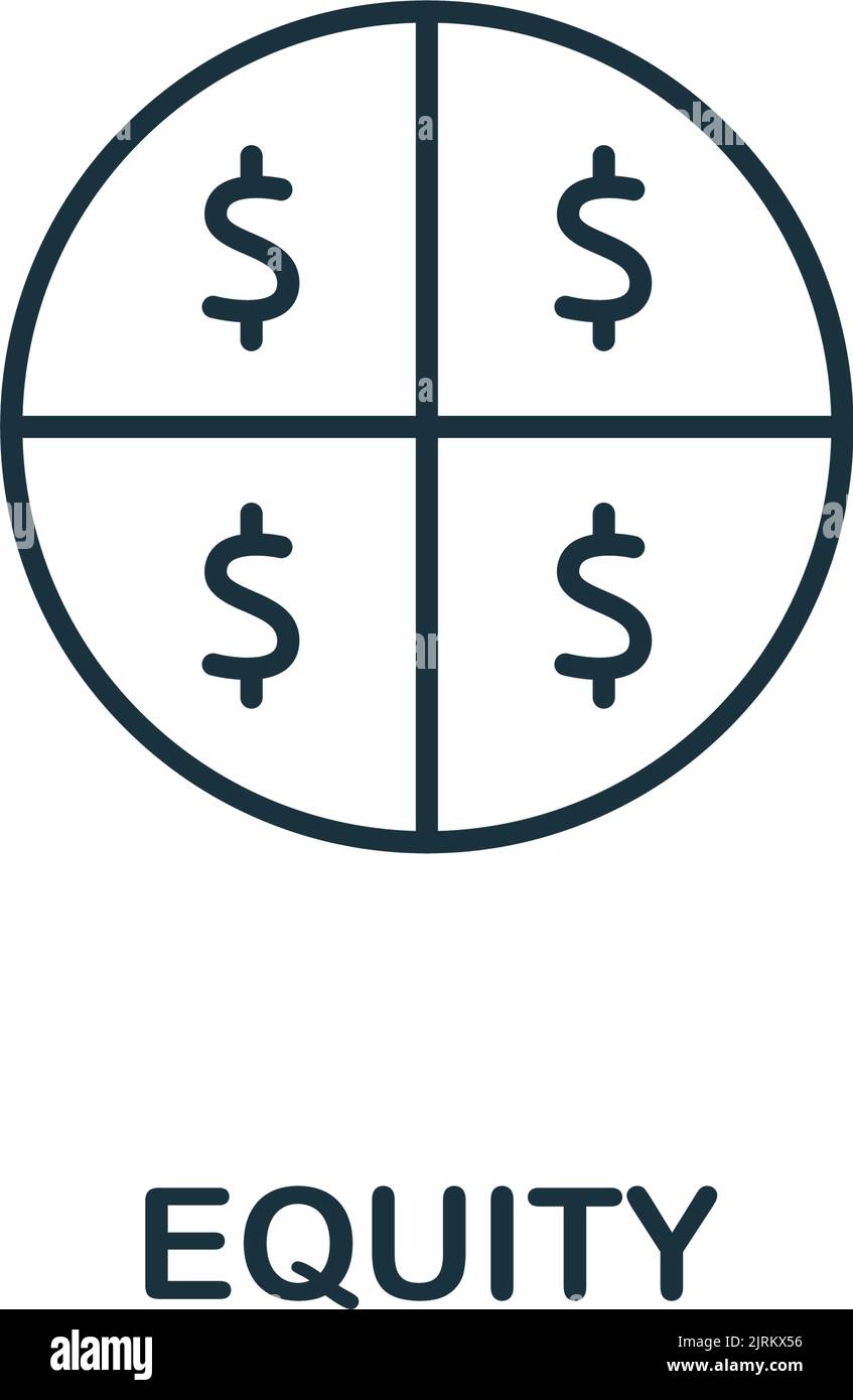 Equity icon line. Simple element stock market symbol for templates, web ...
