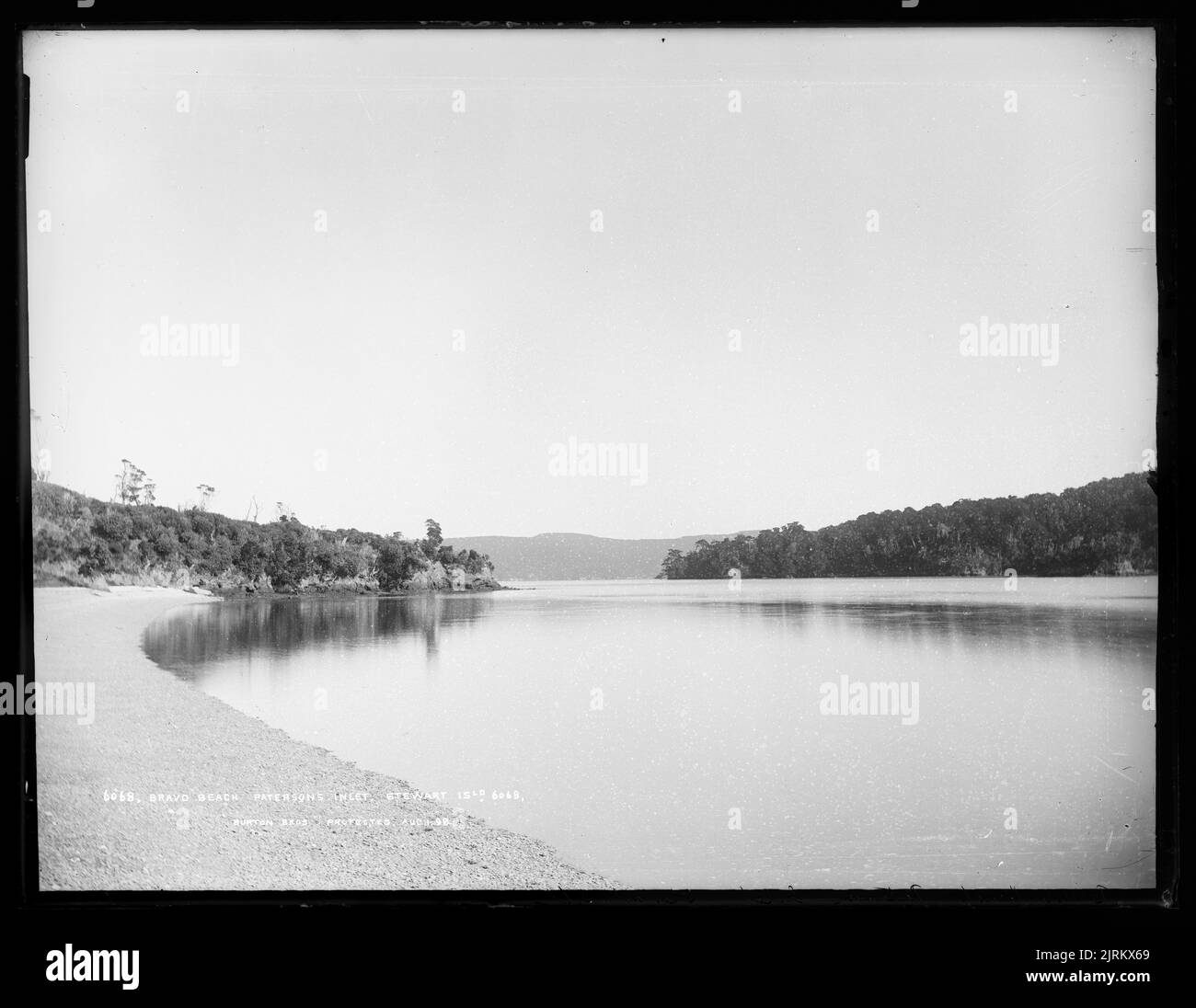 Bravo Beach, Patersons Inlet, Stewart Island, circa 1898, New Zealand ...
