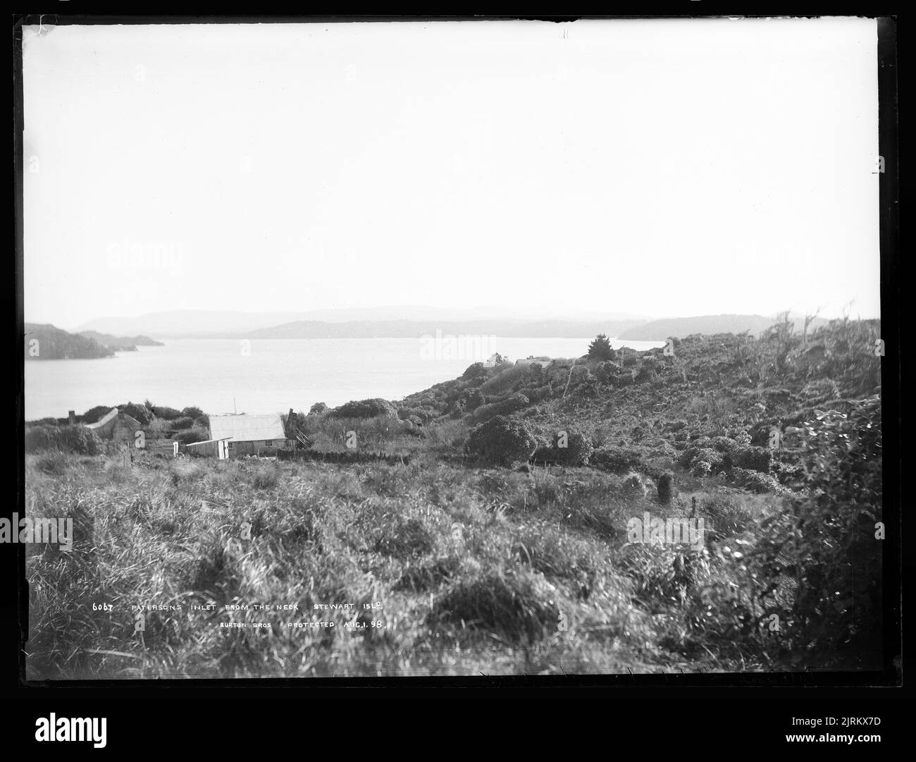 Patersons Inlet, from The Neck, Stewart Island, circa 1898, New Zealand ...