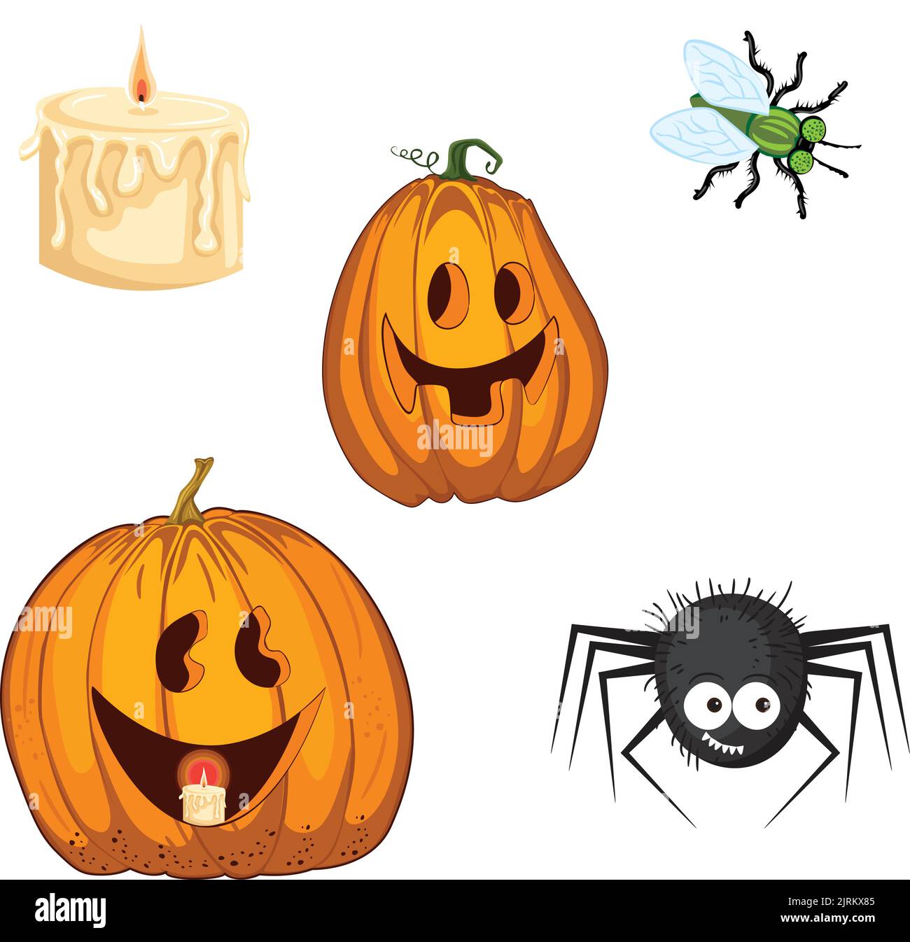 Autumn composition orange pumpkins Stock Vector Images - Alamy