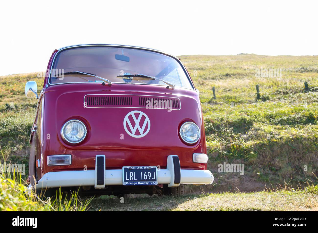 A VW Volkswagen Classic Campervan with Californian themed number plate ...