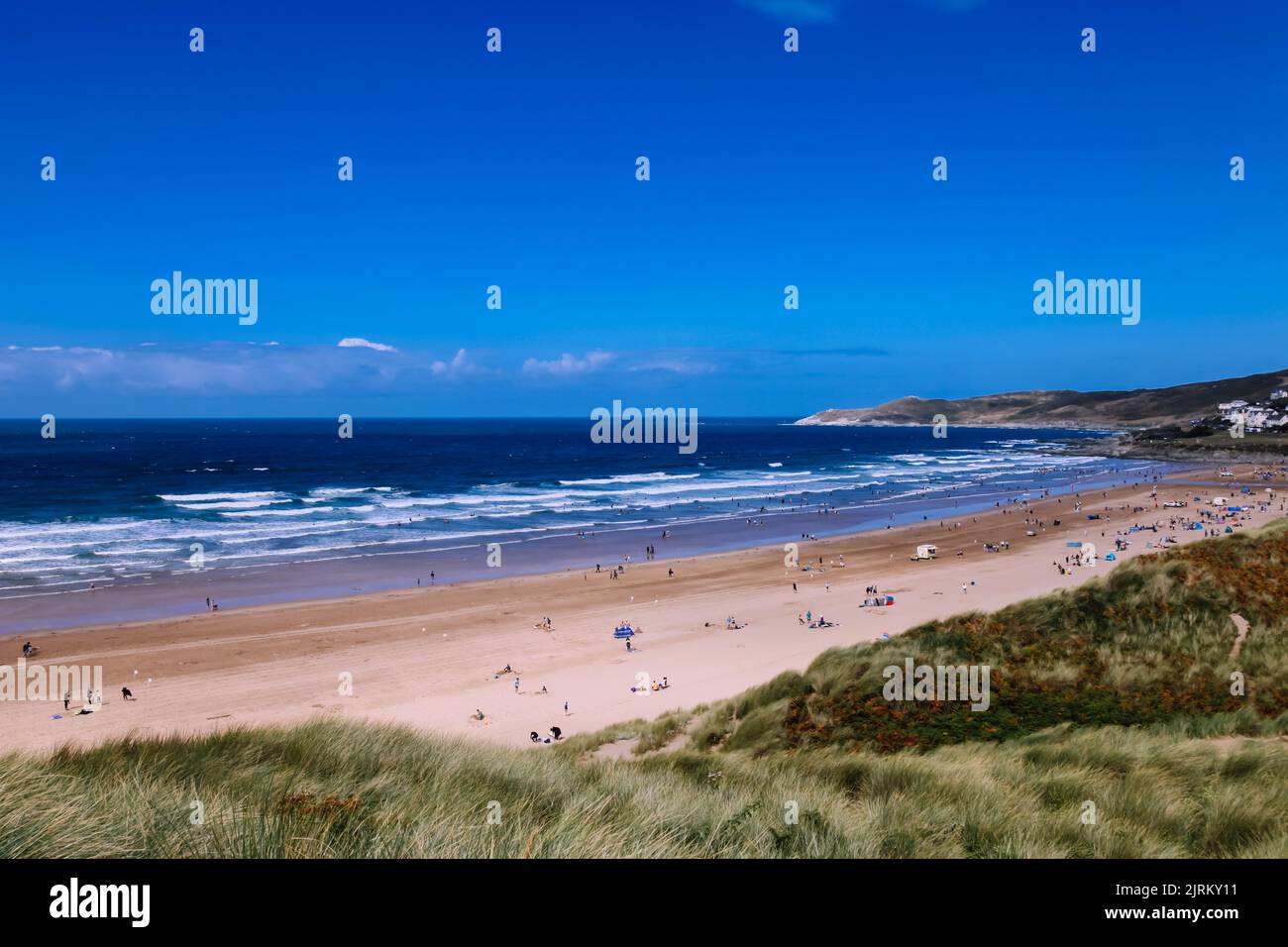 Woolacombe Bay beach, North Devon, England, UK, August 2022 Stock Photo ...