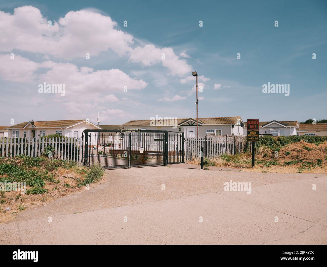 The security gated entrance to Kings Park Village a residential with ...