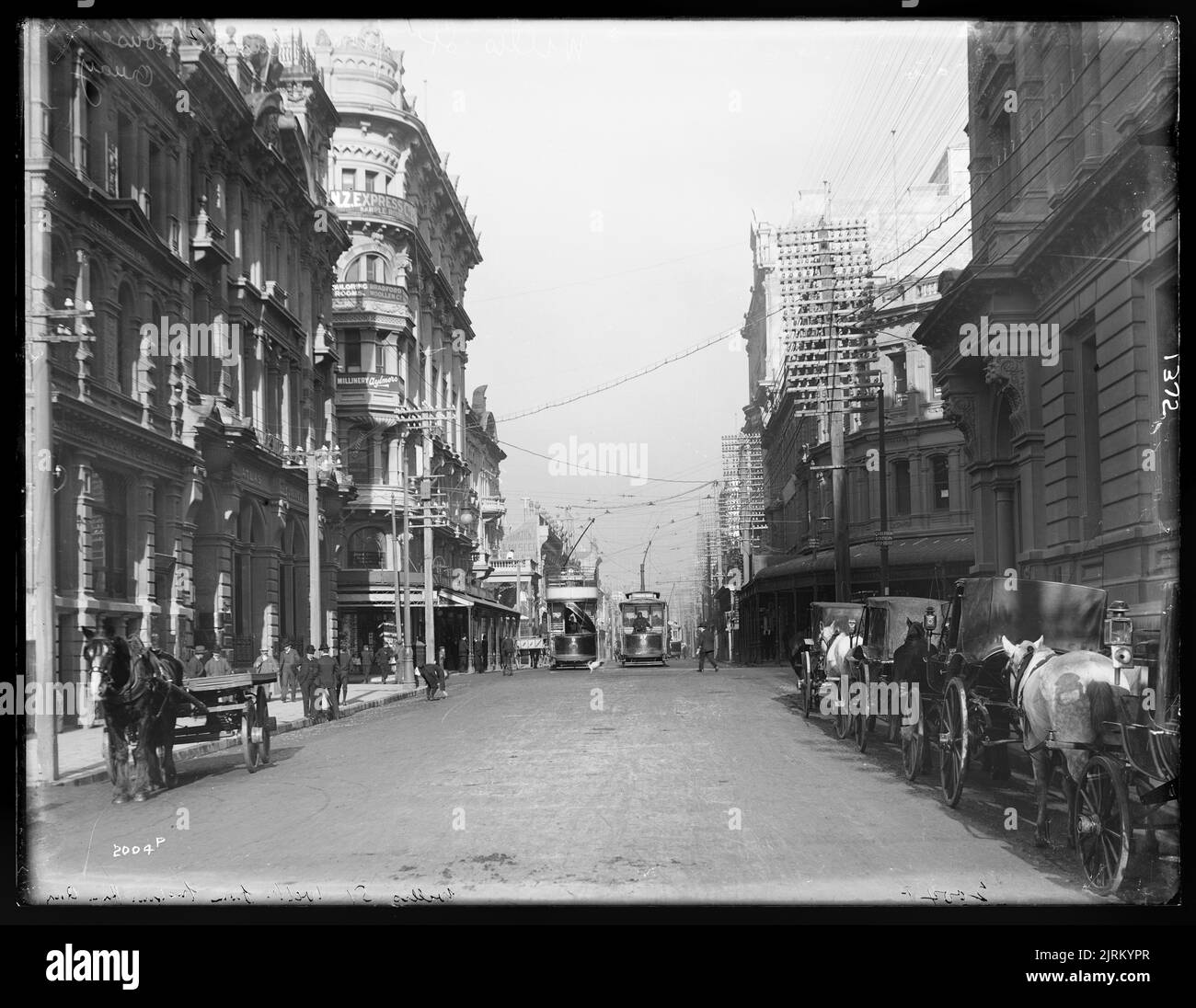 [Willis Street from Custom House Quay], New Zealand, by Muir & Moodie ...
