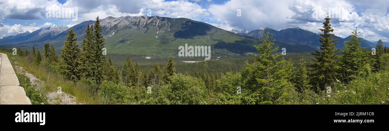 Landscape at Banff-Windermere Highway in Kootenay National Park,British ...