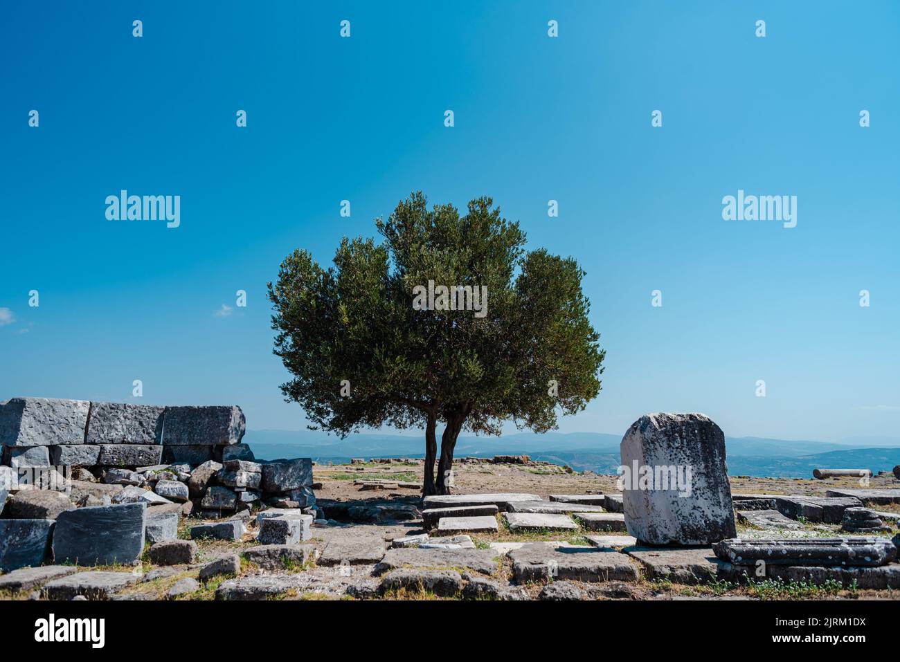 Ancient city of Pergamon (Bergama) located in izmir city of Turkey ...