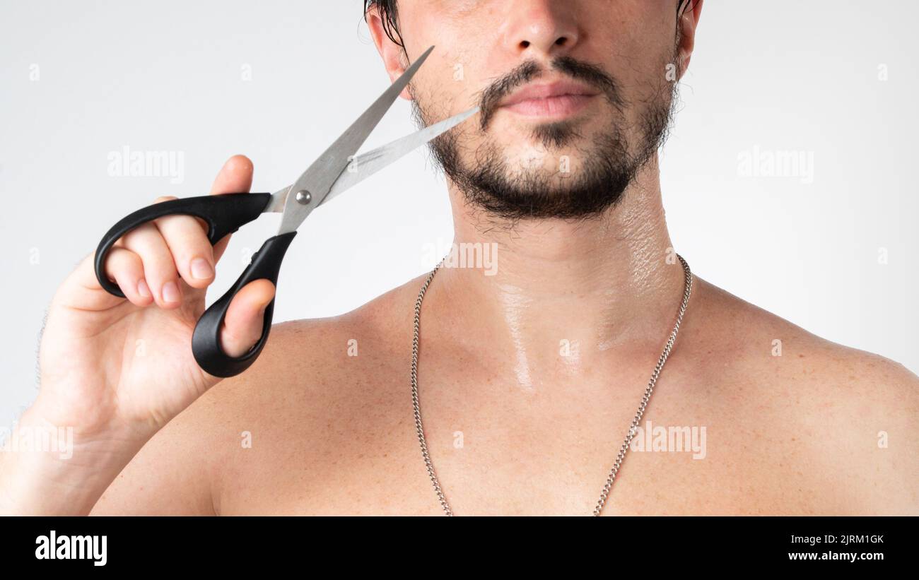 Mustache haircut hi-res stock photography and images - Alamy