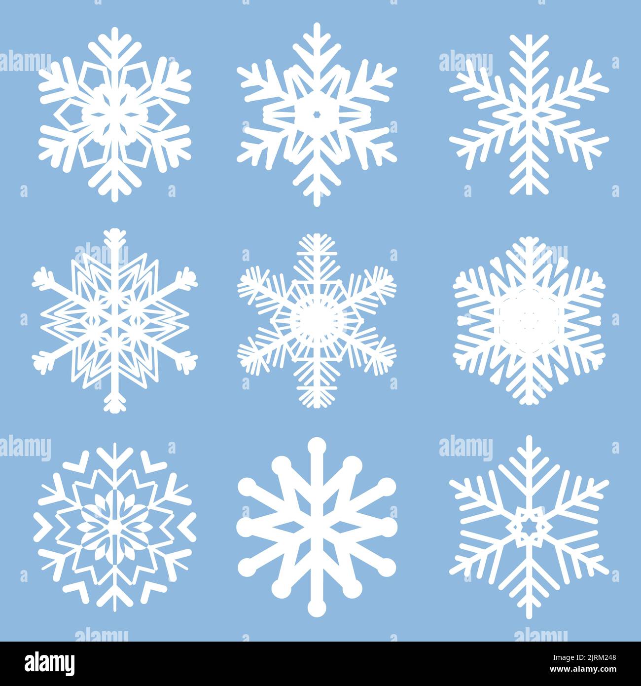 Collection of Christmas snowflake designs Stock Photo - Alamy