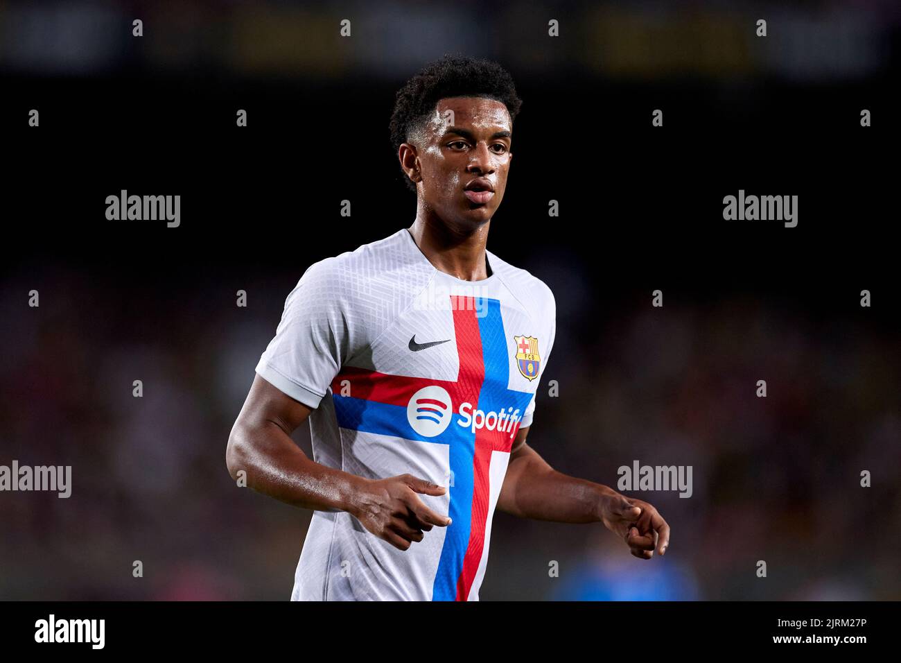 BARCELONA, SPAIN - AUGUST 24: Alejandro Balde Martinez of FC Barcelona ...