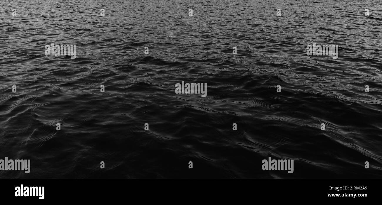 Black water sea wave. water website banner and surface of dark nature ...