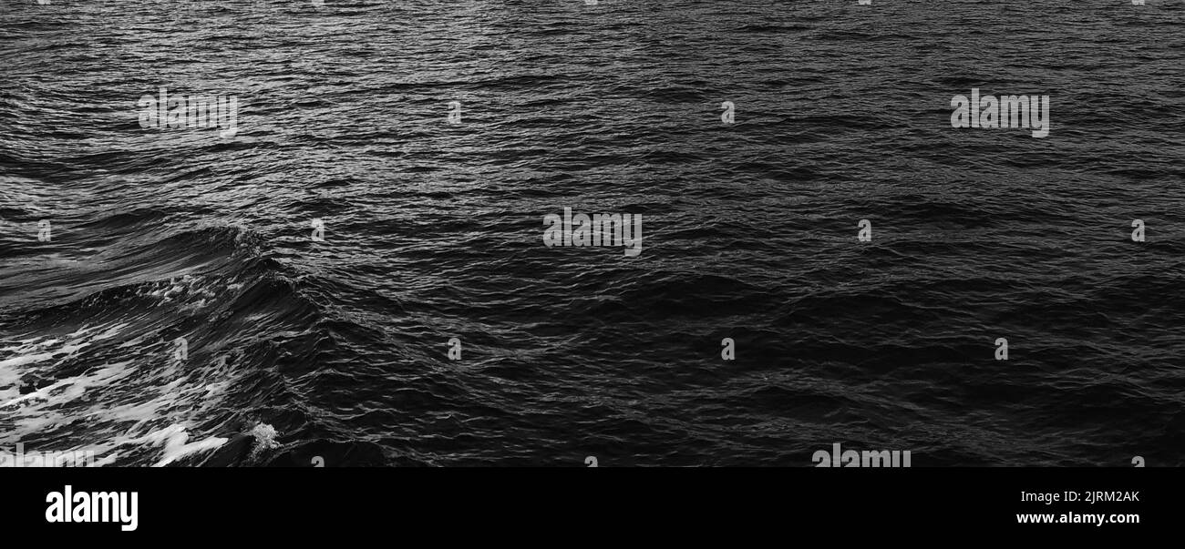 Black water sea wave. water website banner and surface of dark nature ...