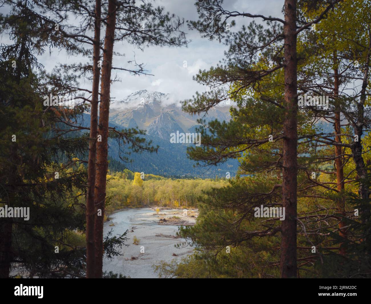 trip to Caucasus mountains, Arkhyz, Teberdinsky reserve. concept of ...