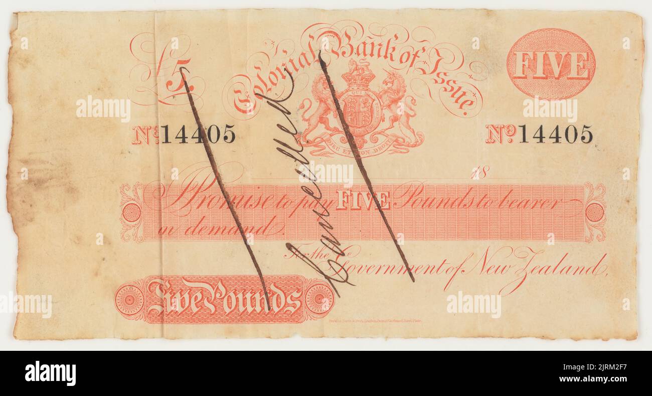 Colonial five pound note hi-res stock photography and images - Alamy