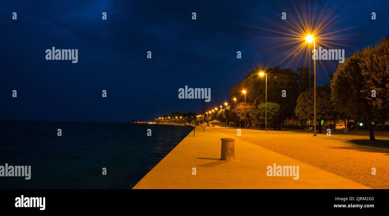 Zadar Seafront night photos, Croatia Stock Photo - Alamy