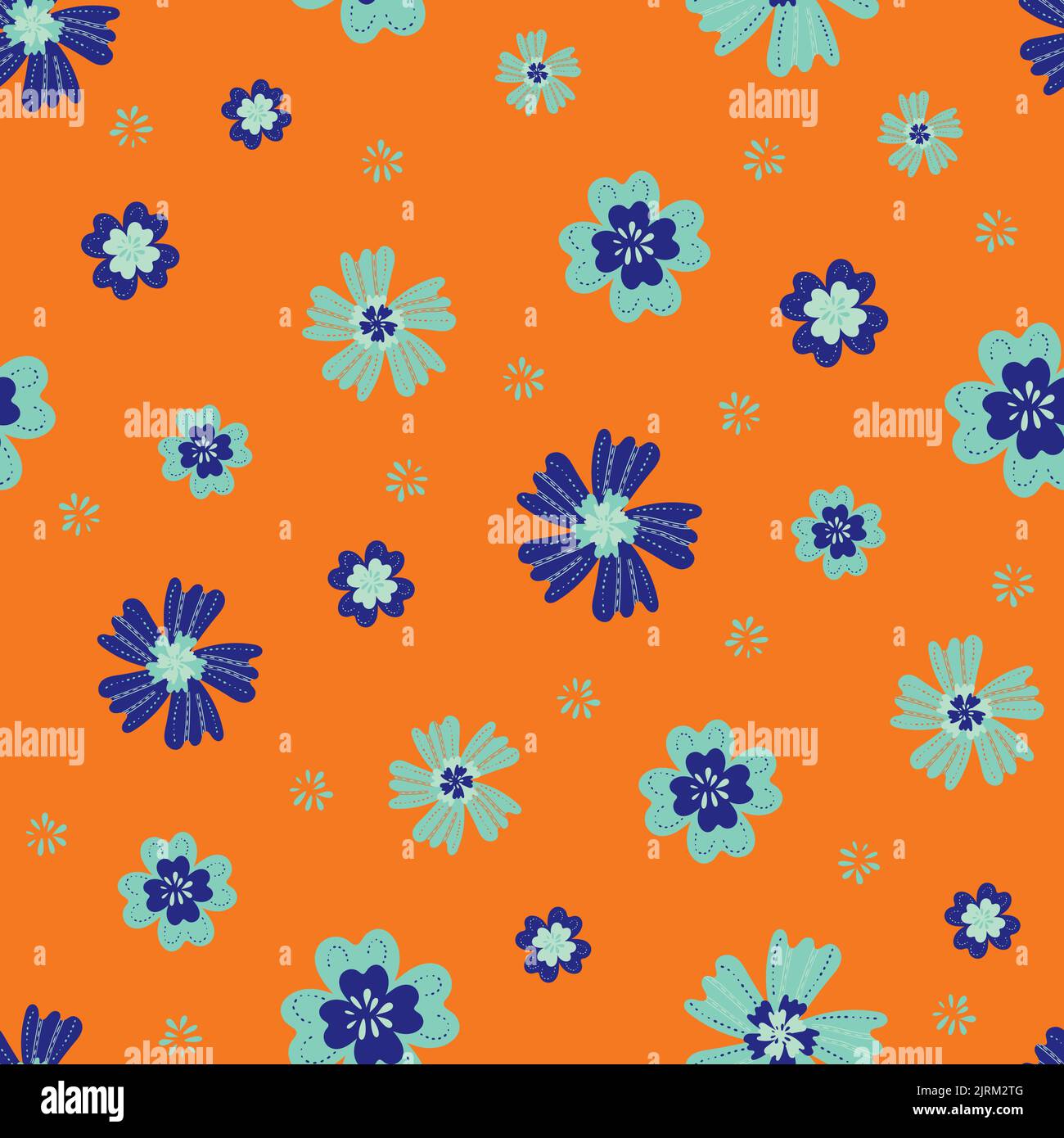 Abstract tropical flower vector seamless pattern background. Modern ...