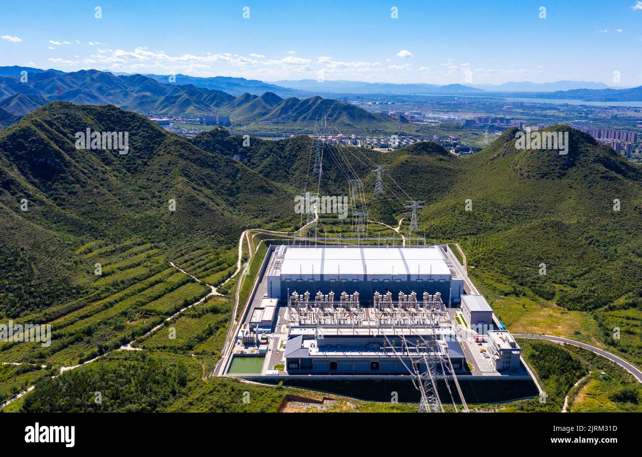 BEIJING, CHINA - AUGUST 25, 2022 - The Yanqing converter station of Zhangbei soft DC grid is ...
