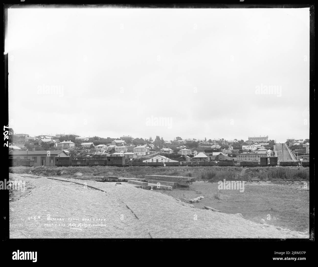 Oamaru from boatsheds, circa 1905, Dunedin, by Muir & Moodie Stock ...