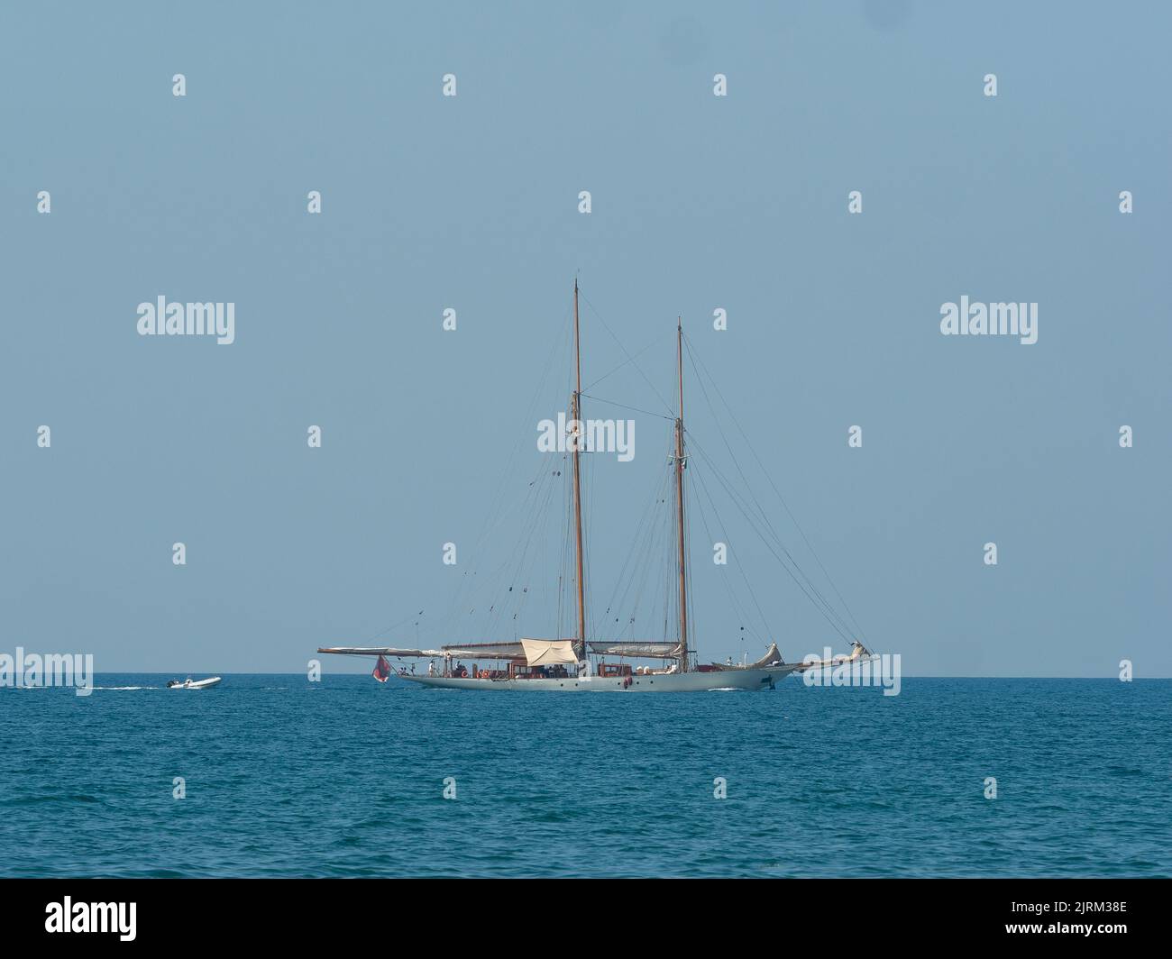 Forte dei Marmi Italy August 09, 2022: luxury classic sailing yacht ...
