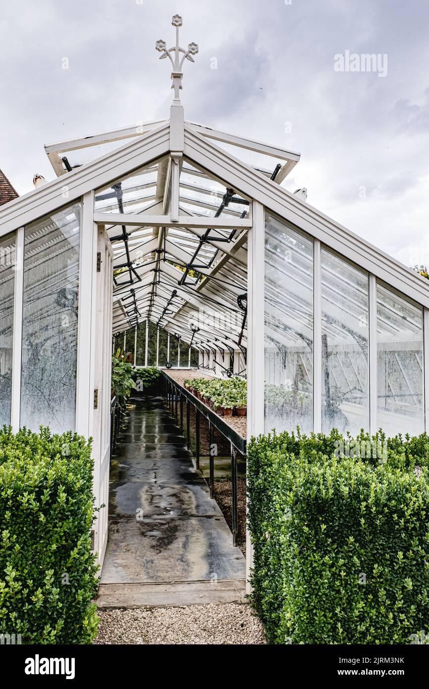 The elegant Victorian greenhouses at Eythrope Gardens on the Waddesdon ...