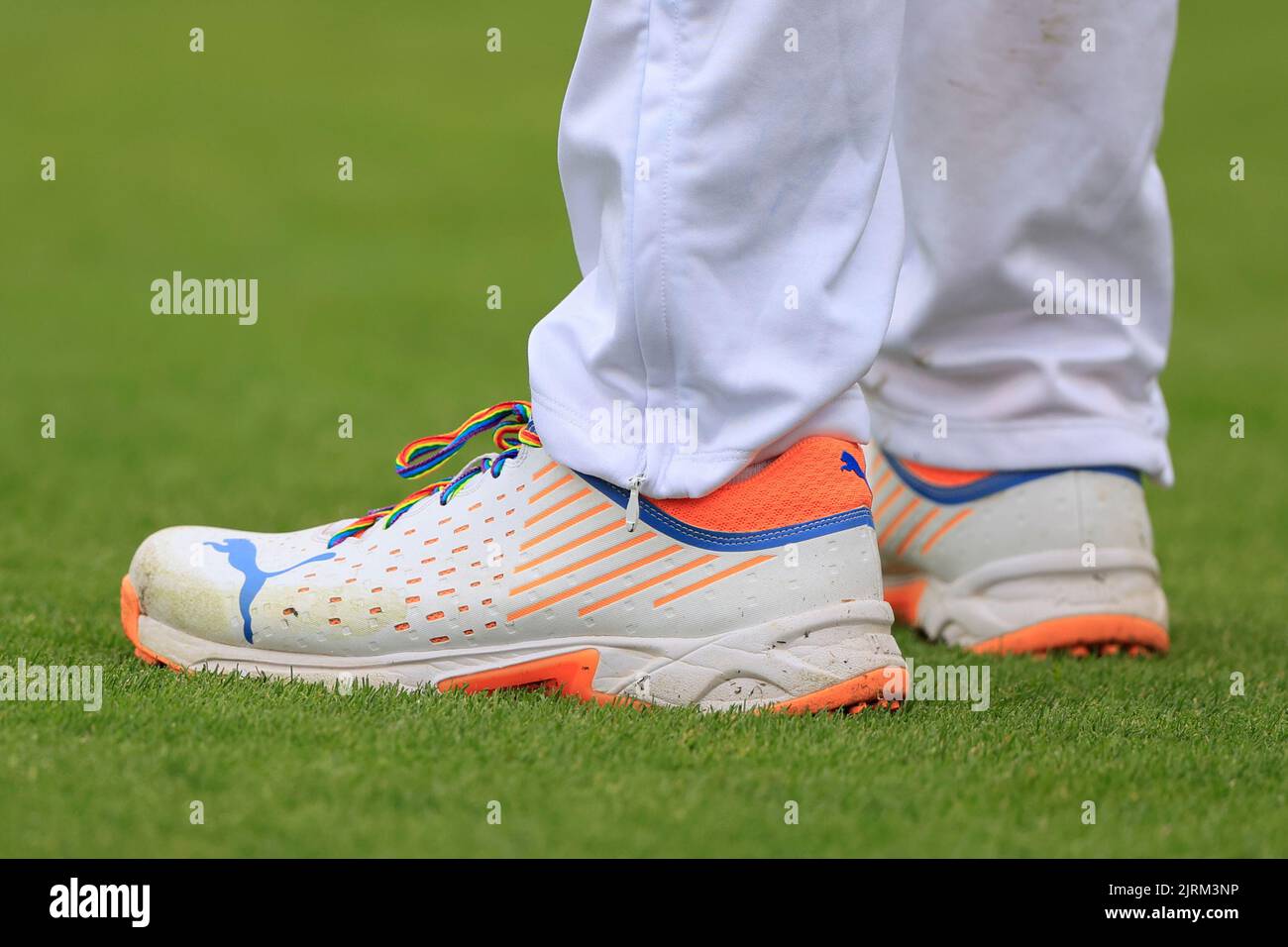Rainbow laces being supported by the ECB Stock Photo - Alamy