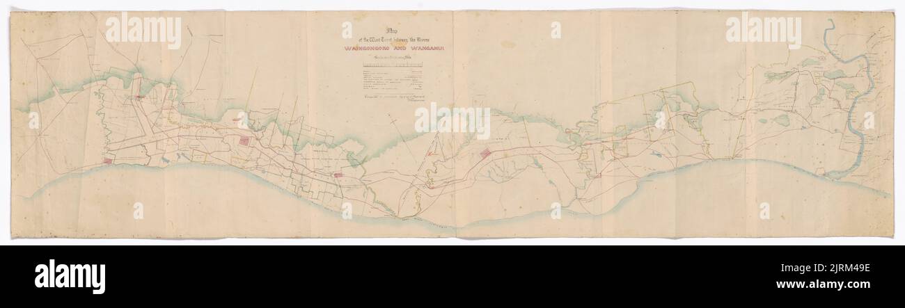Map of West Coast between rivers Waingongoro and Wanganui, circa 1870 ...