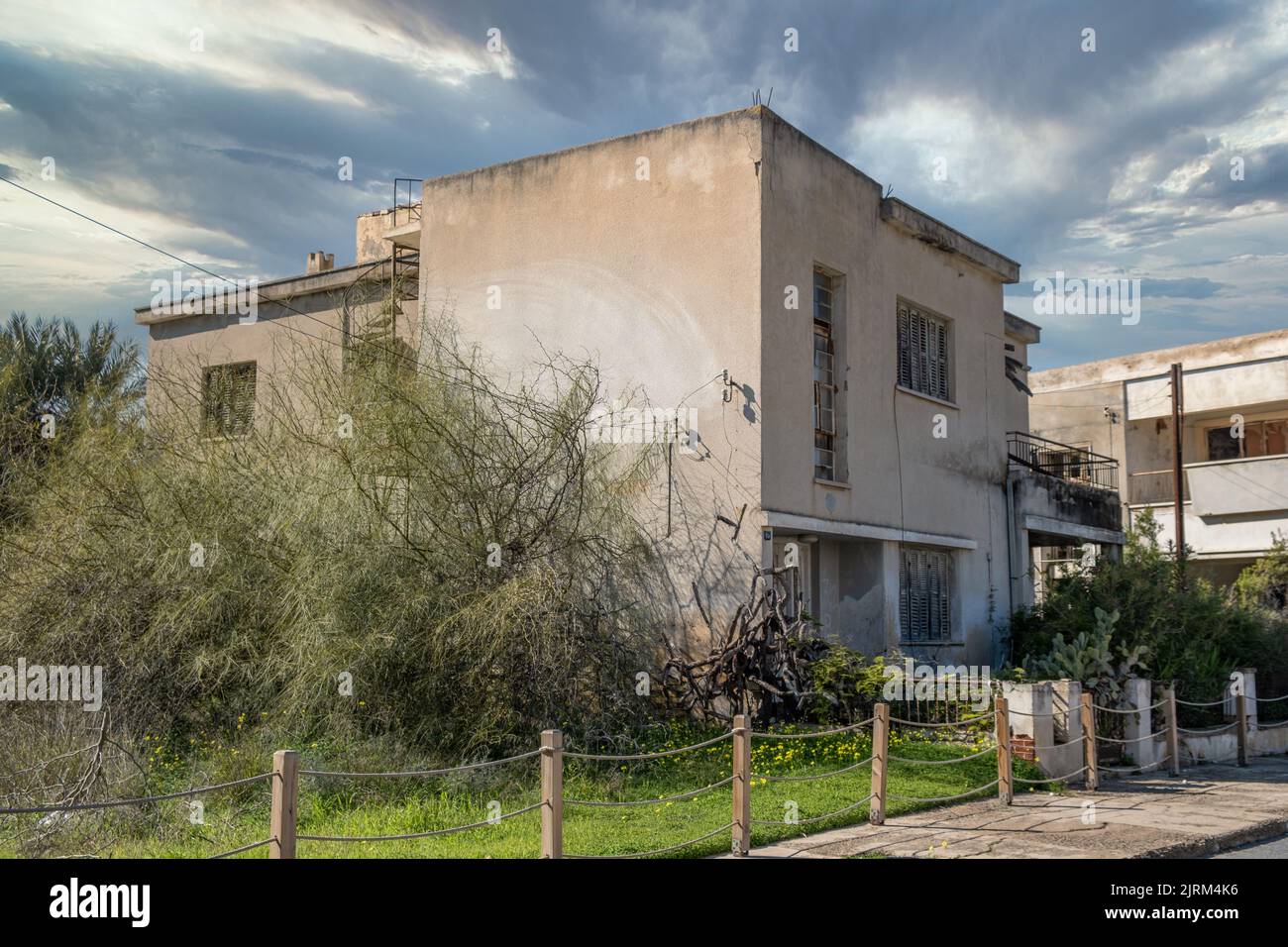 The abandoned city, ghost town, Varosha in Famagusta, North Cyprus. The ...