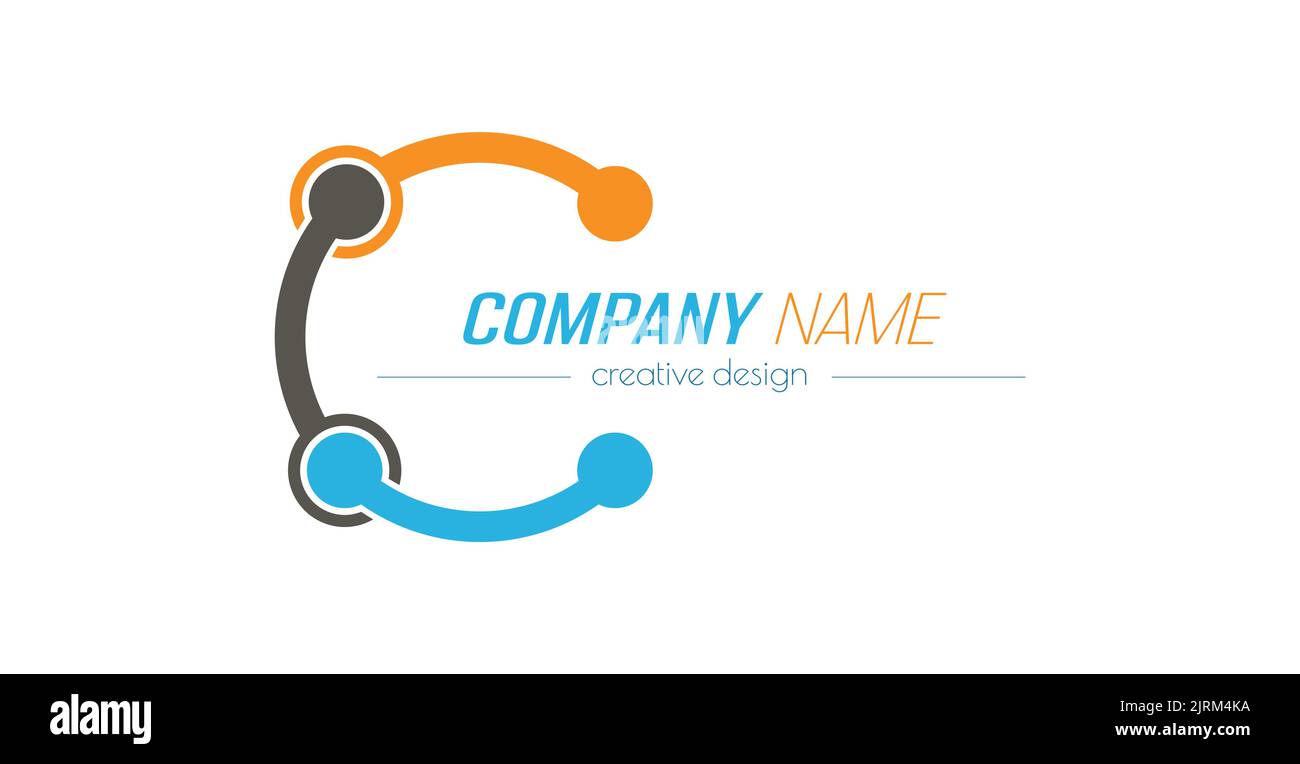 Three parts of the line are connected in a broken circle . Logo ...