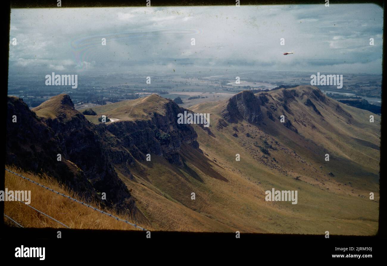 Limestone escarpment of the northern end of Kohinurakau Range looking ...
