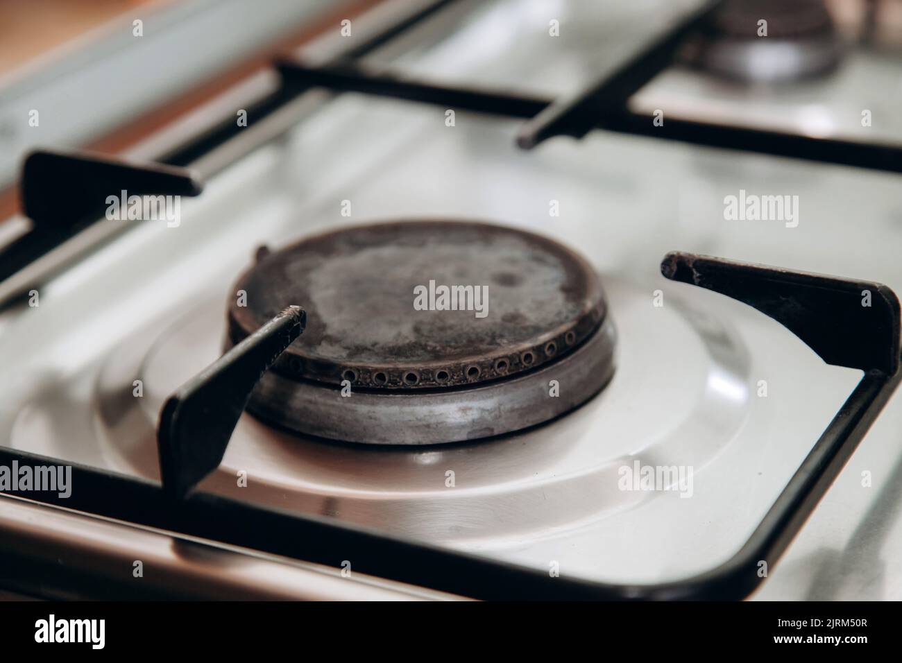 The gas burner is turned off in the kitchen in the apartment Stock ...