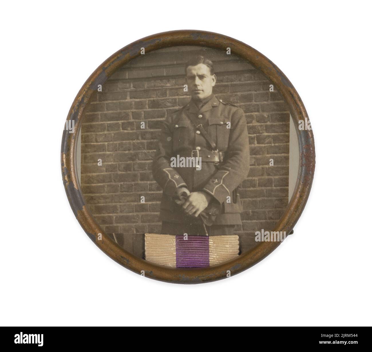 Captain Thomas Wyville Leonard Rutherfurd with Military Cross ribbon ...