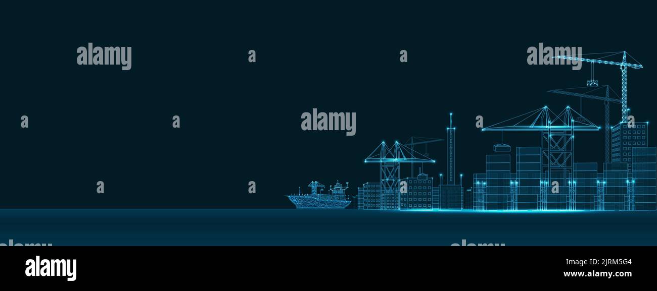 Shipyard shipping port of rotterdam Stock Vector Images - Alamy