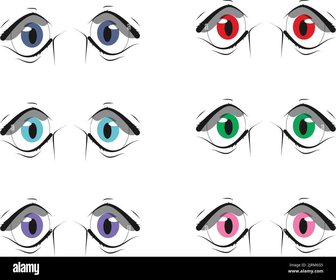 Cartoon beautiful eyes vector set. eyes showing disorders Stock Vector ...