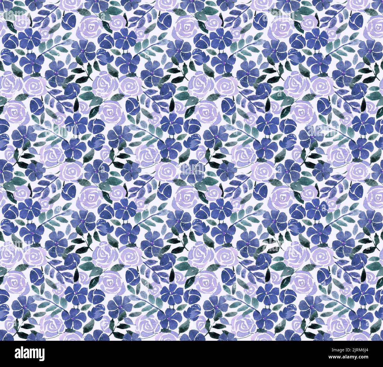 All over ditsy floral pattern. Seamless Art Nouveau motifs print ...
