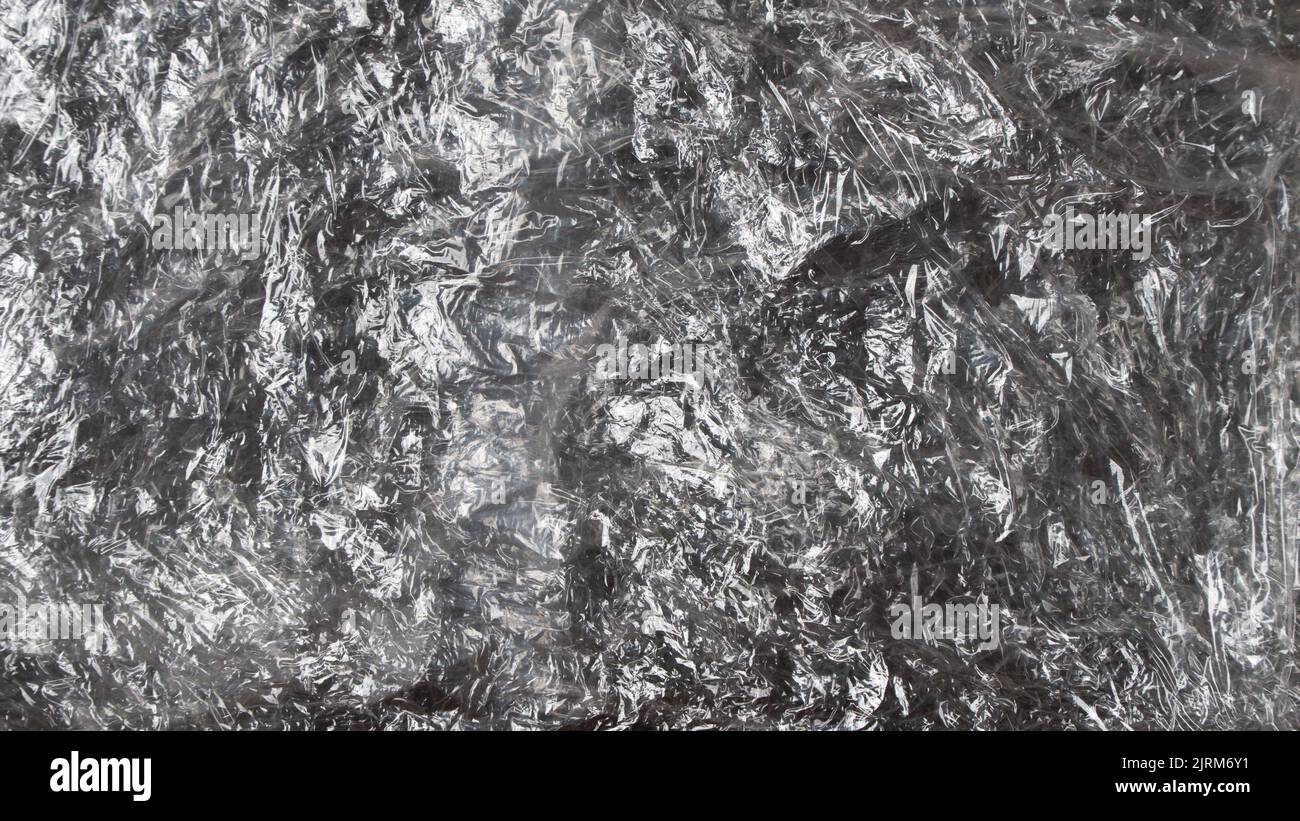 texture crumpled transparent food film relief volumetric Stock Photo ...