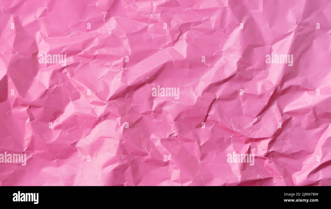Wrinkled colored paper background texture voluminous pink Stock Photo ...