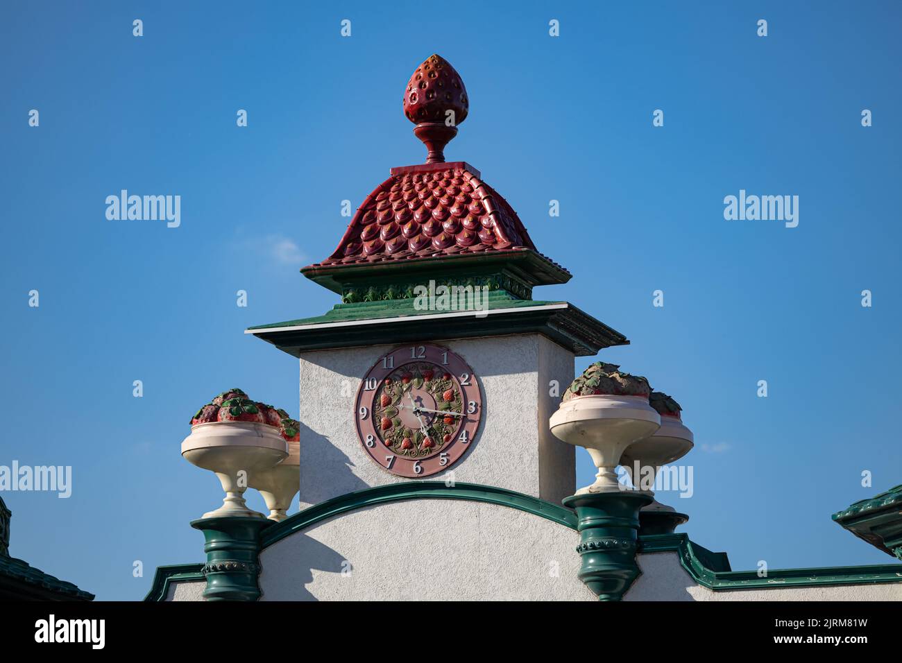 Moscow, Russia - August 12, 2022: fairy tower shaped street clock. High ...