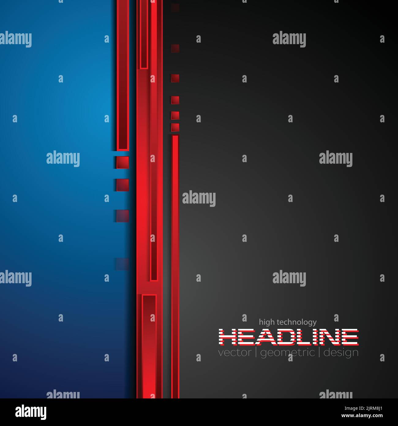 Red, blue and black hi-tech abstract corporate background. Vector ...