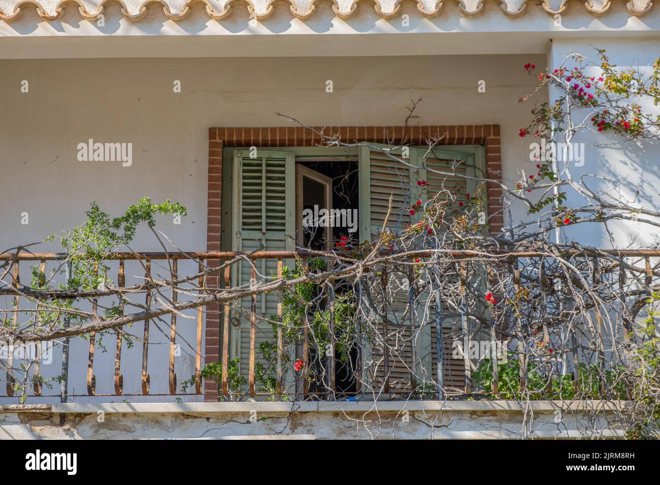 The abandoned city, ghost town, Varosha in Famagusta, North Cyprus. The ...