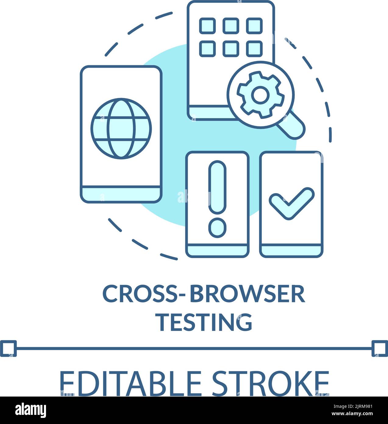 Cross browser testing logo Stock Vector Images - Alamy