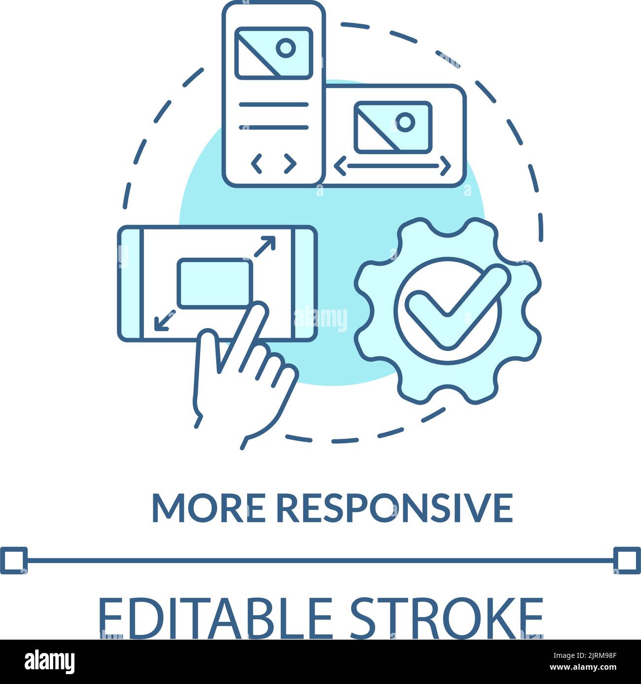 More responsive turquoise concept icon Stock Vector Image & Art - Alamy