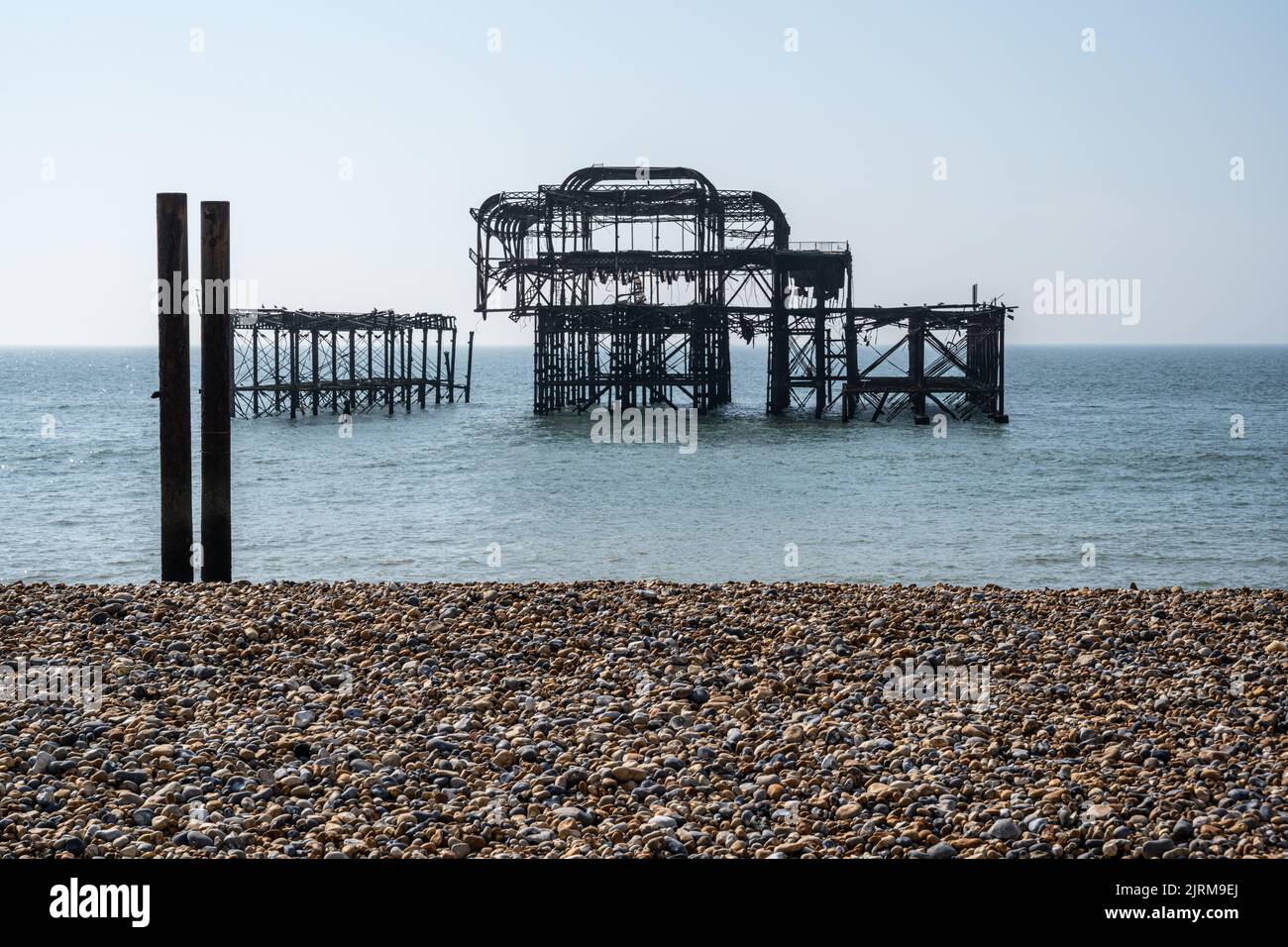 Brighton beach ruined west pier hi-res stock photography and images - Alamy