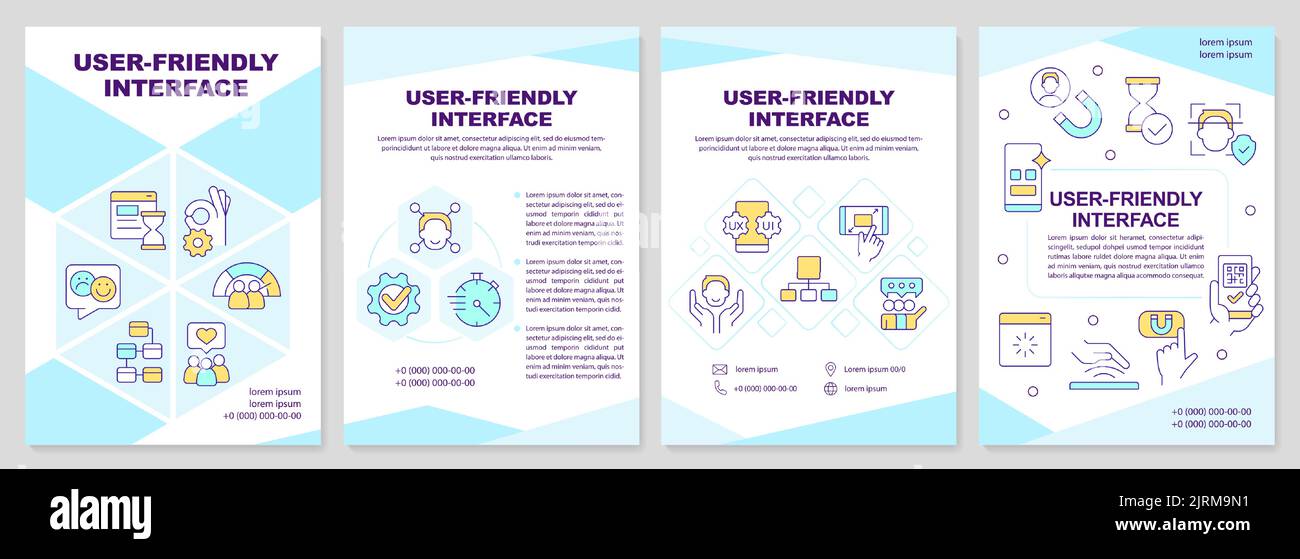 User friendly interface brochure template Stock Vector Image & Art - Alamy