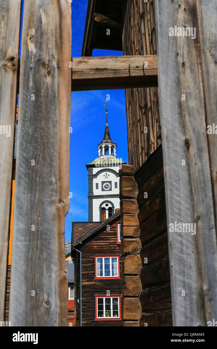 Old church in Roeros. Roeros is a municipality in Trøndelag county ...