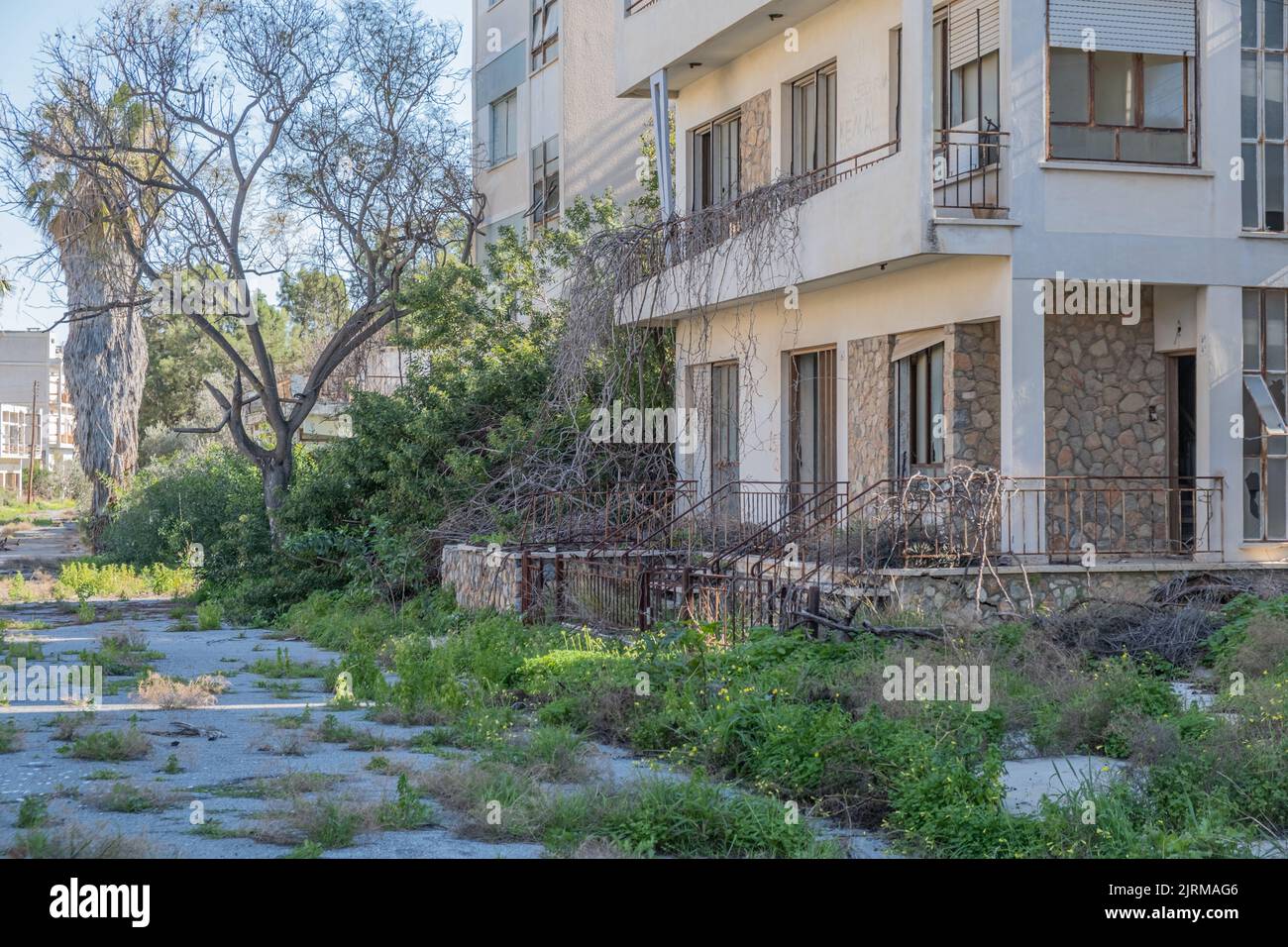 Varosha, Famagusta, Cyprus - June 2021: The abandoned city, ghost town ...