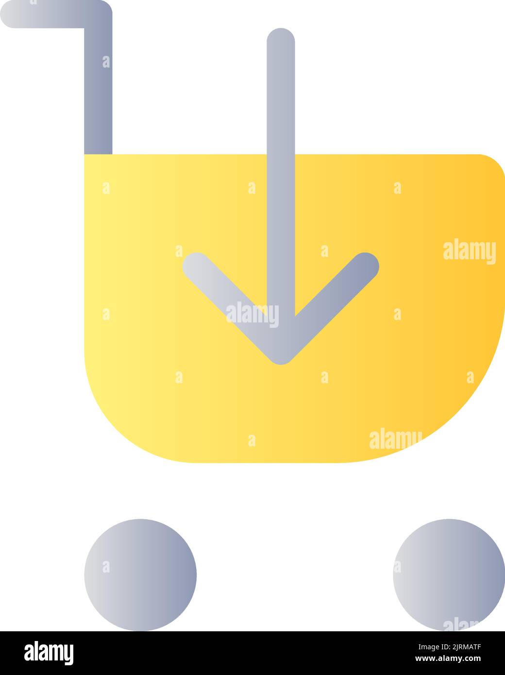 Loading shopping cart flat gradient color ui icon Stock Vector Image ...